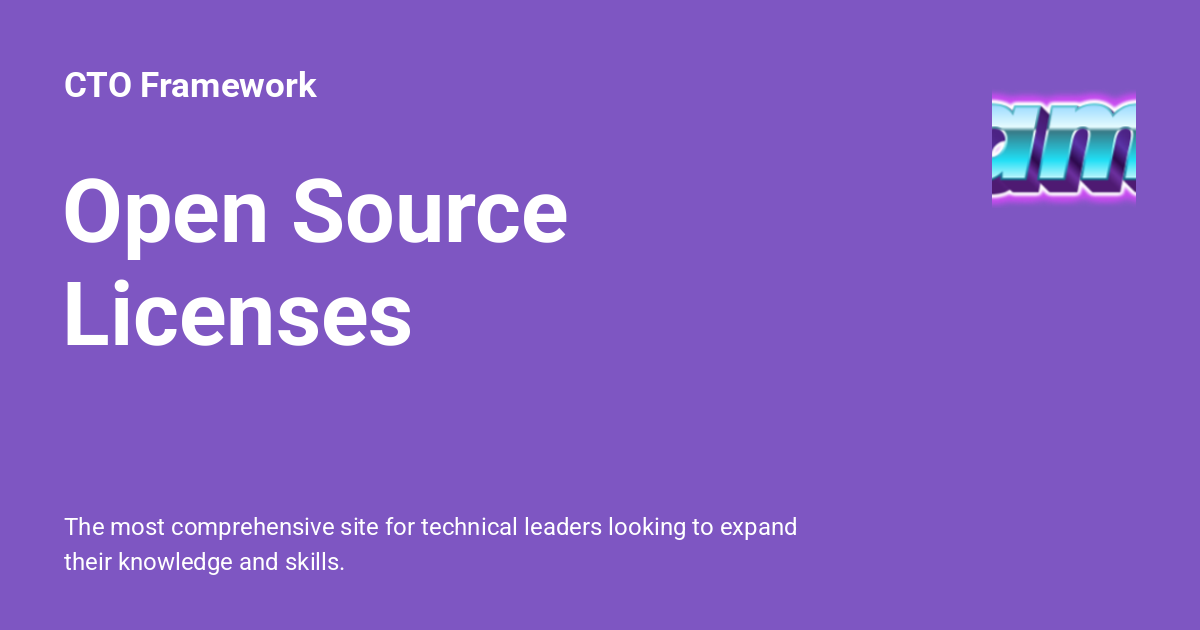 Open Source Licenses - CTO Framework